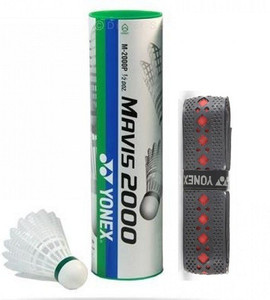 YONEX Combo of two, One 'Mavis 2000' Nylon Shuttle cock (Pack of 6) and ...