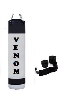 VENOM 5.0 Feet Long, PU, White and Black Color, Unfilled with Hanging ...