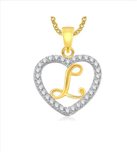 DCJEWELS Incredible Alphabet 'L' Letter Heart Locket With Chain For Men ...