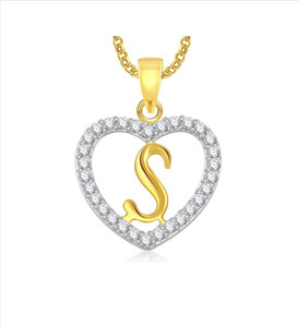 DCJEWELS Gorgeous Alphabet 'S' Letter Heart Locket With Chain For Men ...