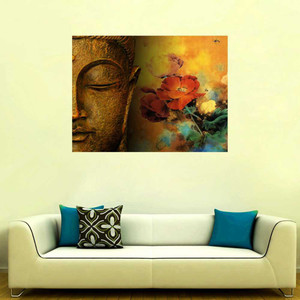 Impression Wall 61 cm Lord Buddha Sticker (Cover Area :- 32 X 24 inch ...