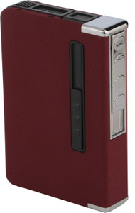 DOCOSS Box Lighter Rechargeable Flameless Windproof Metal Maroon ...