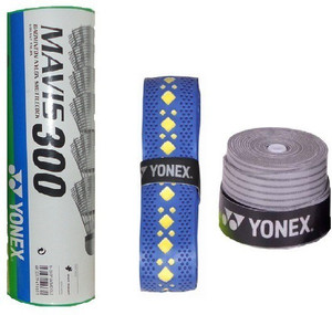YONEX Combo of two- One 'Mavis 300' Nylon Shuttle cock (Pack of 6) and ...
