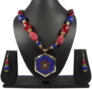 Shiv Kutumb Metal, Stone Blue Jewellery Set Price in India - Buy Shiv ...