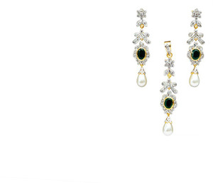 Suvarna Ratnam Silver Gold Jewellery Set Price in India - Buy Suvarna ...