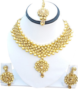 NSR Traders Alloy Gold Jewellery Set Price in India - Buy NSR Traders ...