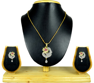 JDJ Imitation Jewelleris Brass Gold-plated Gold, Silver Jewellery Set ...