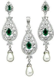 Suvarna Ratnam Silver Gold Jewellery Set Price in India - Buy Suvarna ...