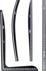 Vardhman Fashion Designing Hard Plastic Scale ,Set of 4 scales, L ...