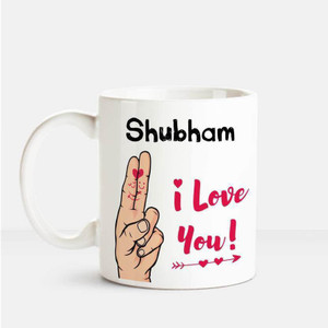 VARDIAC SHUBHAM LOVE YOU MUG Ceramic Coffee Mug Price in India - Buy ...