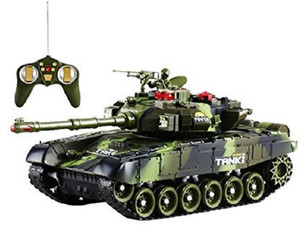 Toykart Remote Control War Tank Toy With Light And Gun Sound In Multi ...