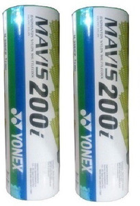 YONEX 'Mavis 200i' Shuttle cock (Pack of 6) (2 Box) Nylon Shuttle ...