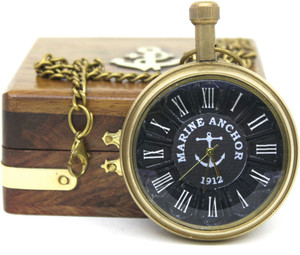 Vaibhav Art VA Antique Type Chained Pocket Watch in Wooden Box with ...