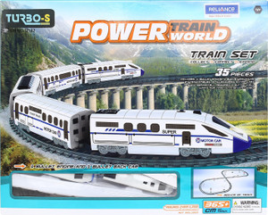 Power Train Train Set With Overbridge; Playset - Train Set With ...