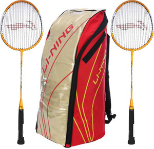 LI-NING Badminton Racquet+Kitbag Combo (ABSJ402 Badminton Kitbag, Red ...
