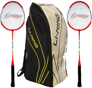 LI-NING Badminton Racquet+Kitbag Combo (ABSJ402 Badminton Kitbag, Black ...
