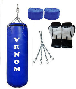 VENOM 5.5 Feet Long, PU Material, Blue Color, Unfilled with Hanging ...