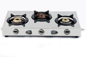 SUNSHINE Sunshine Meethi Angeethi Three Burner Stainless Steel Gas ...
