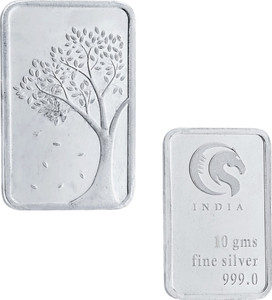 Sri Jagdamba Pearls 10 Grams 99.9% Silver Bar Coin S 999 10 g Silver ...