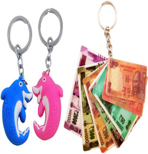 MGP FASHION pvc fish and new indian currency combo gift keychain Key ...