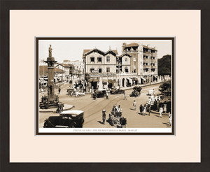 Old Vintage Bombay (Mumbai) Wooden Photo Frame of Statue of Sir J. Jee ...