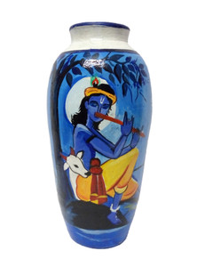 EVONICA Terracotta/Hand painted Terracotta Radha Krishna Pot/Flower ...