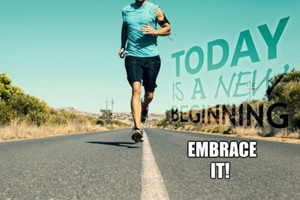 AOHP0100 Today is a new Begining Poster Paper Print - Quotes ...