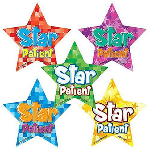 Smilemakers Shaped Star Patient Stickers - Prizes & Giveaways - 100 Per ...