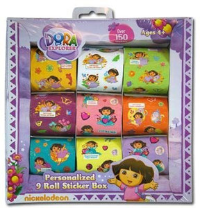 NICKELODEON 150Pc Licensed Dora The Explorer 9 Roll Art Kids Sticker ...