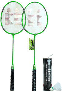 RKTS Konex Badminton Green Racket with 1 Free Shuttle Cock pack ...