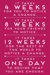 AOVP0293 It Takes 4 Weeks For You To Notice A Change Motivational ...