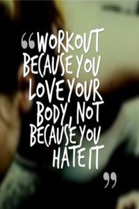 AOVP0396 Workout Because You Love Your Body Motivational Poster Gym ...