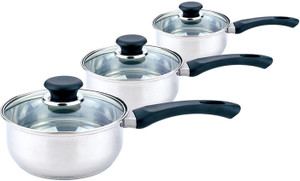 Sabichi 3-Piece Stainless Steel Day To Day Saucepan Set / Induction ...