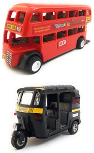 The Game Begins Combo Toys of Double Decker Bus (Mini, Small Size) and ...