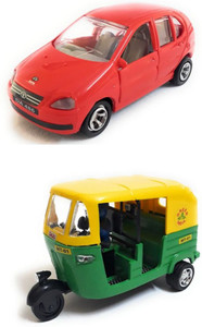 The Game Begins Combo Toys of Indica Car and Auto Rickshaw Toy ...