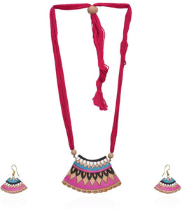 Rai Collection Terracotta Maroon Jewellery Set Price in India - Buy Rai ...