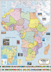 Africa Political Map - Wall Chart Paper Print - Maps posters in India ...