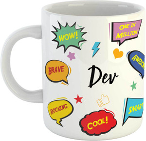 ARTBUG Dev Name Ceramic Coffee Mug Price in India - Buy ARTBUG Dev Name ...