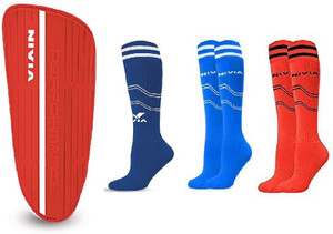 NIVIA 'Performance' shin guard (Large) and 3 Pair of football Stockings ...