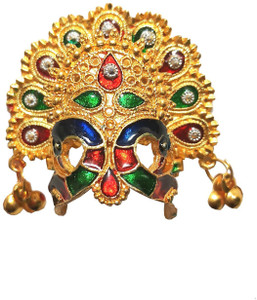 SK Craft High Quality Peacock Design Laddu Gopal Metal Mukut- 4.5x4.5x2 ...