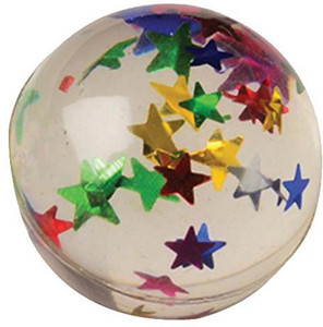 US Toys Lot Of 12 Star Confetti Glitter High Bounce Rubber Balls - Lot ...