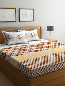 Stellar Home USA by Portico Cotton Double Flat 104 TC Printed Bedsheet ...