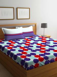 Stellar Home USA by Portico Cotton Double Flat 104 TC Printed Bedsheet ...