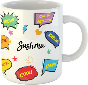 ARTBUG Sushma Name Ceramic Coffee Mug Price in India - Buy ARTBUG ...