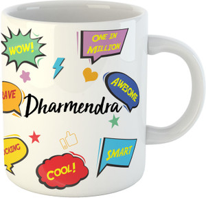 ARTBUG Dharmendra Name Ceramic Coffee Mug Price in India - Buy ARTBUG ...