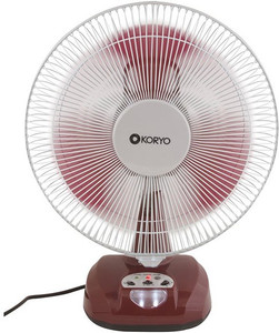 Koryo 1213RF 400 mm Table Fan (230 W, White/Red) with 1 Year Warranty ...