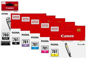 Canon 780 & 781 B/C/Y/M/PB [SET OF 6] Tri-Color Ink Cartridge - Canon ...