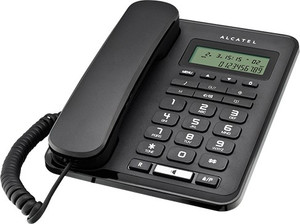 Alcatel T-50 Black Corded Landline Phone with caller id speaker phone ...