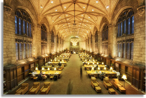 harper memorial library reading room with beautiful design of ceiling ...