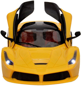 Tickles Remote Controlled Ferrari with Opening Doors,Yellow - Remote ...